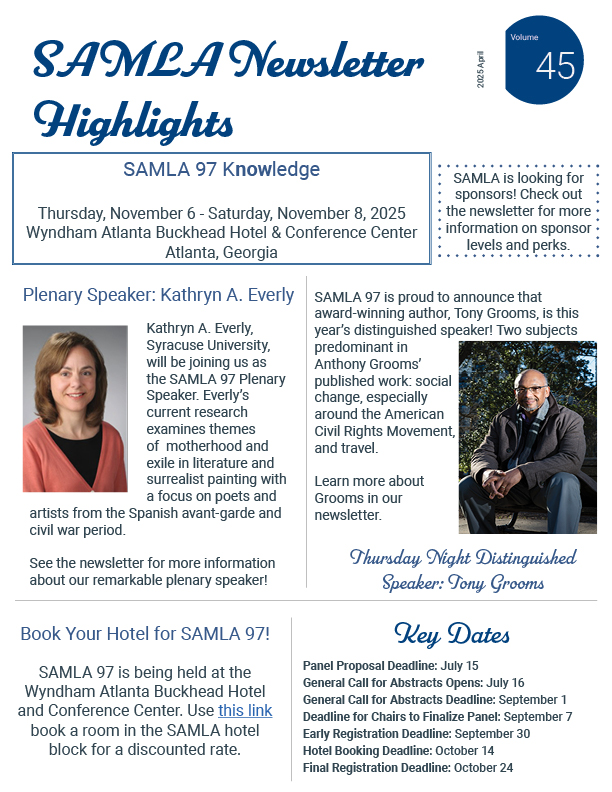 SAMLA – South Atlantic Modern Language Association